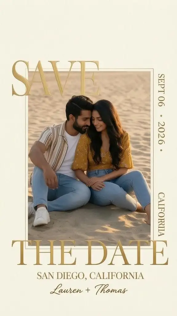 20+ Save the Date Prompts for AI Wedding Cards (2026)